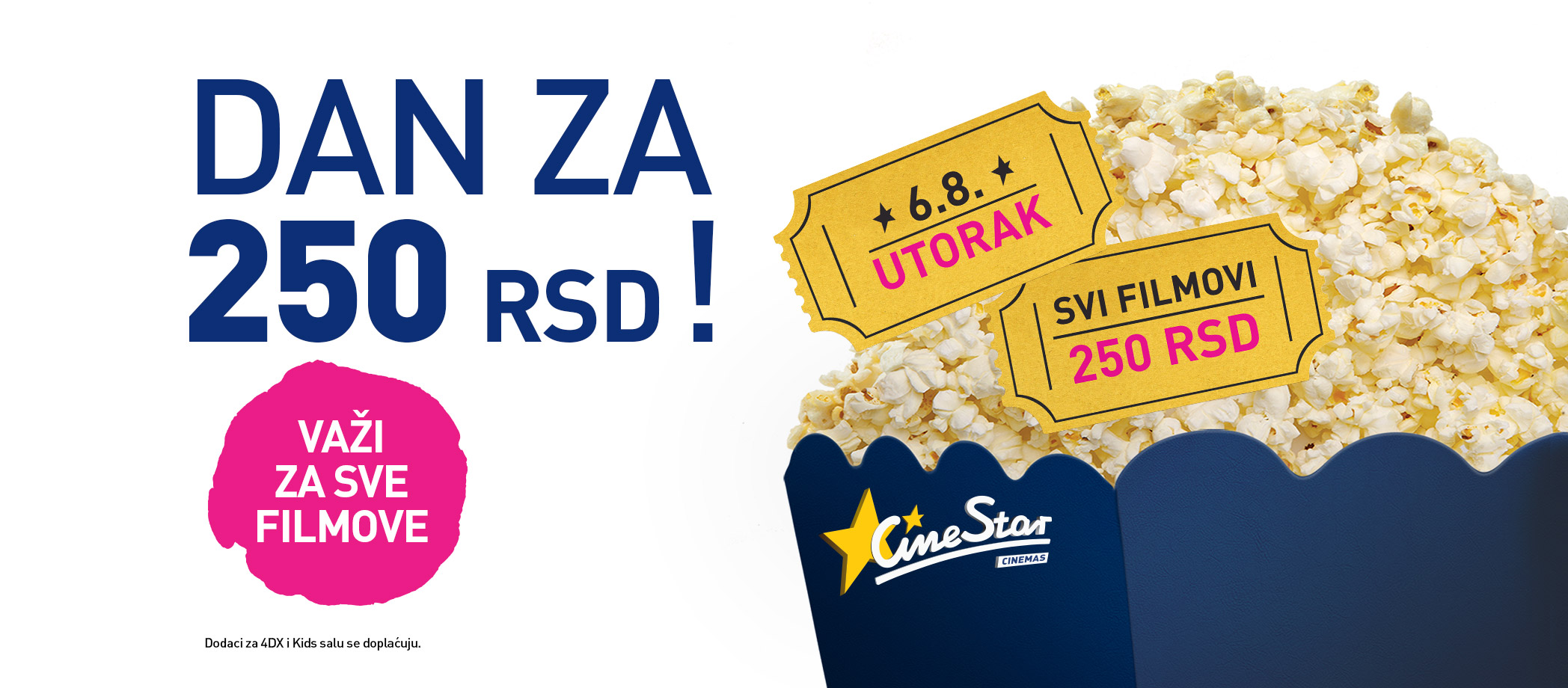 U bioskop za samo 250 dinara? Može!